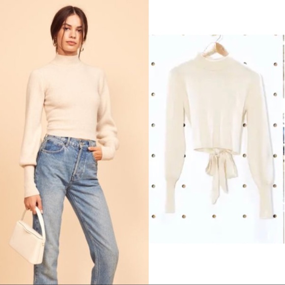 Reformation | Sweaters | Reformation Ostrea Open Back Cashmere Sweater ...